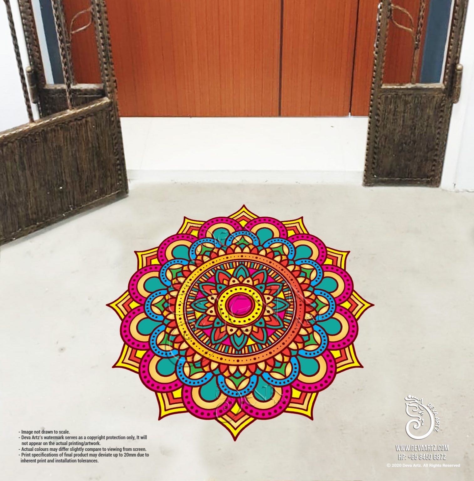 Kolam Stickers in Singapore - Customisable and resizable.